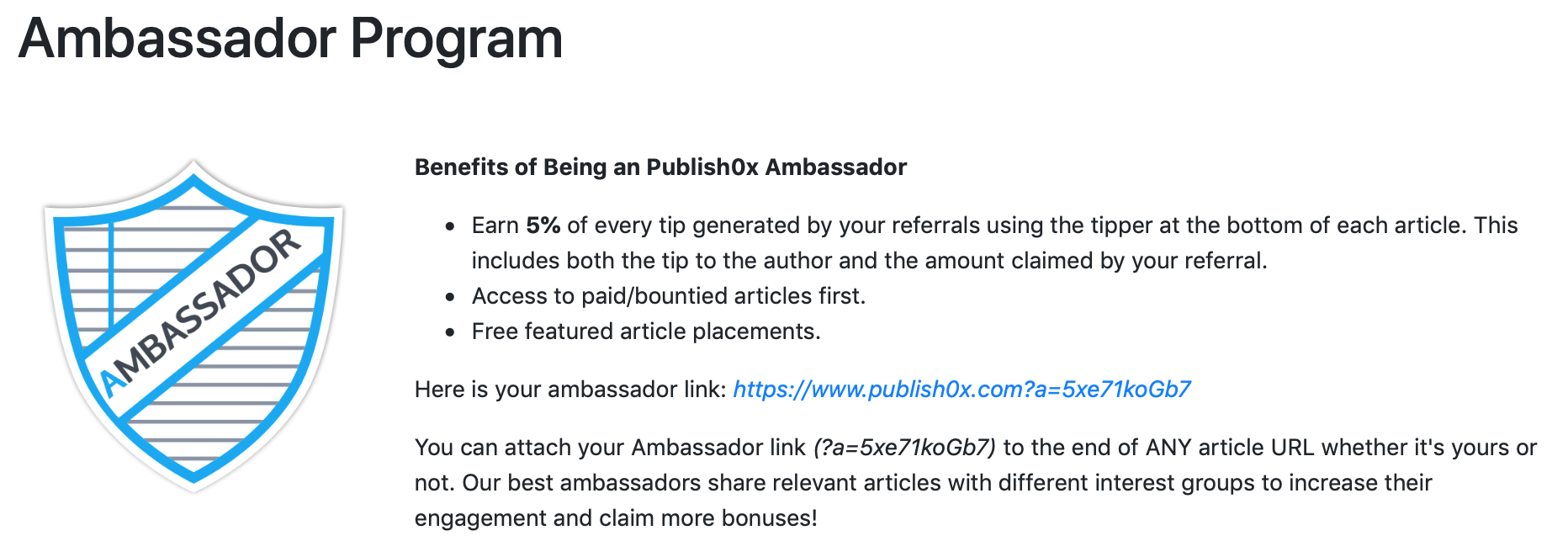 Publish0x Referral Promo Code (Earn Free Crypto)