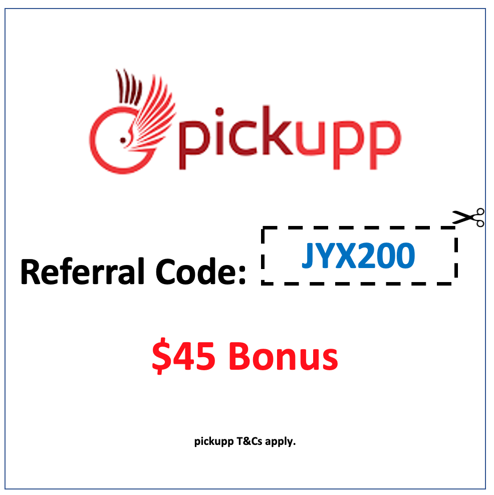 Pickupp Delivery Agent Referral Code: JYX200 ($45 Bonus)