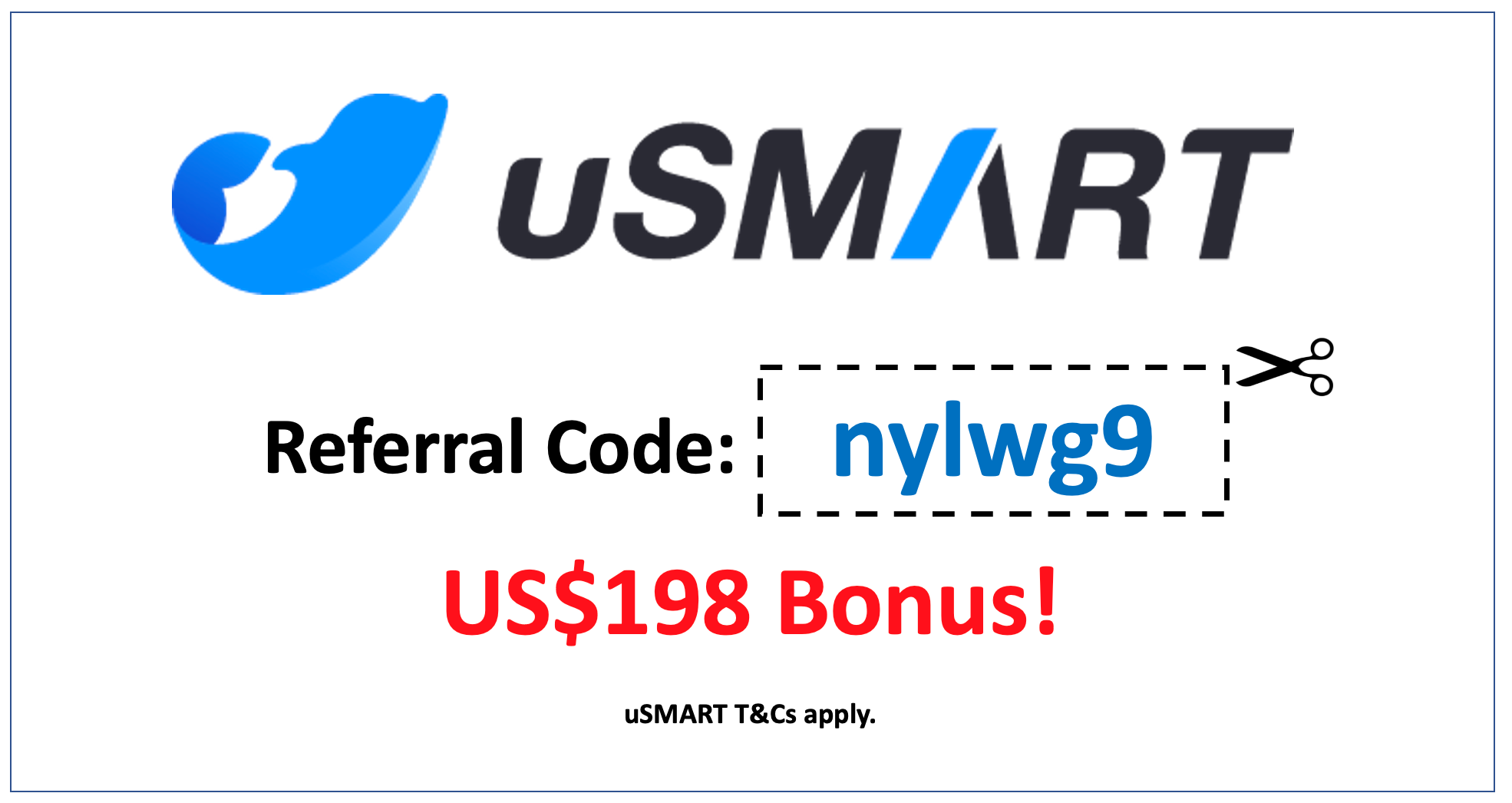 Latest uSMART Invitation Code 2024: nylwg9 (US$198 Bonus)